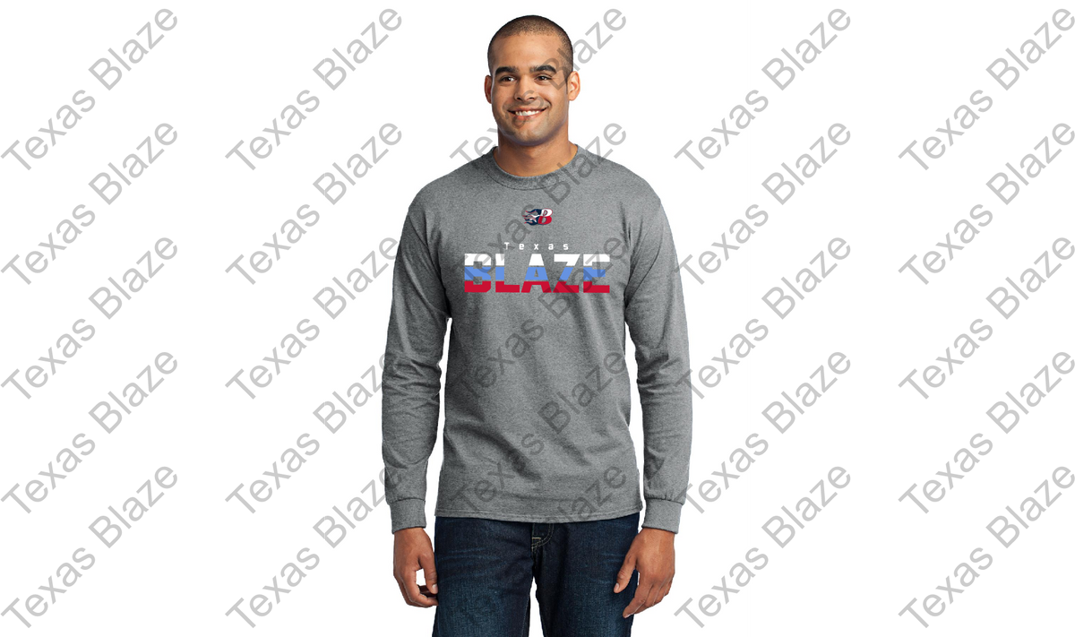 Texas Blaze 3 color striped dri fit long sleeve Adult/Youth – Get Your ...